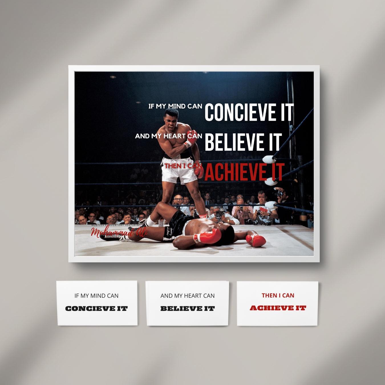 Muhammad Ali Plakat Muhammad Ali Quotes Wall Art "Impossible Is